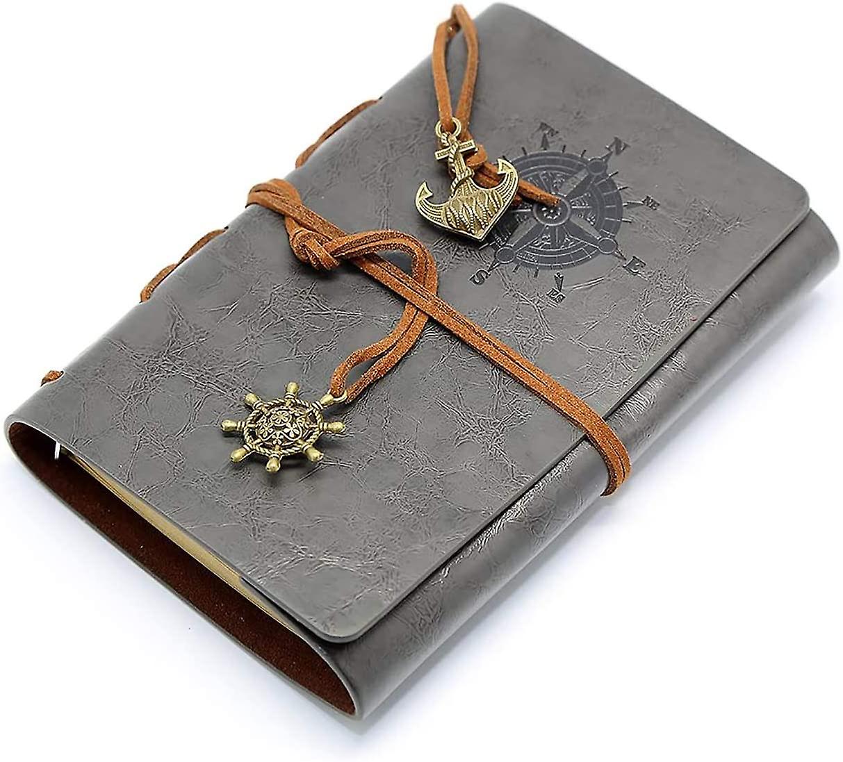 Carnet de journal d’écriture en cuir, classique gaufré Vintage Spirale ...