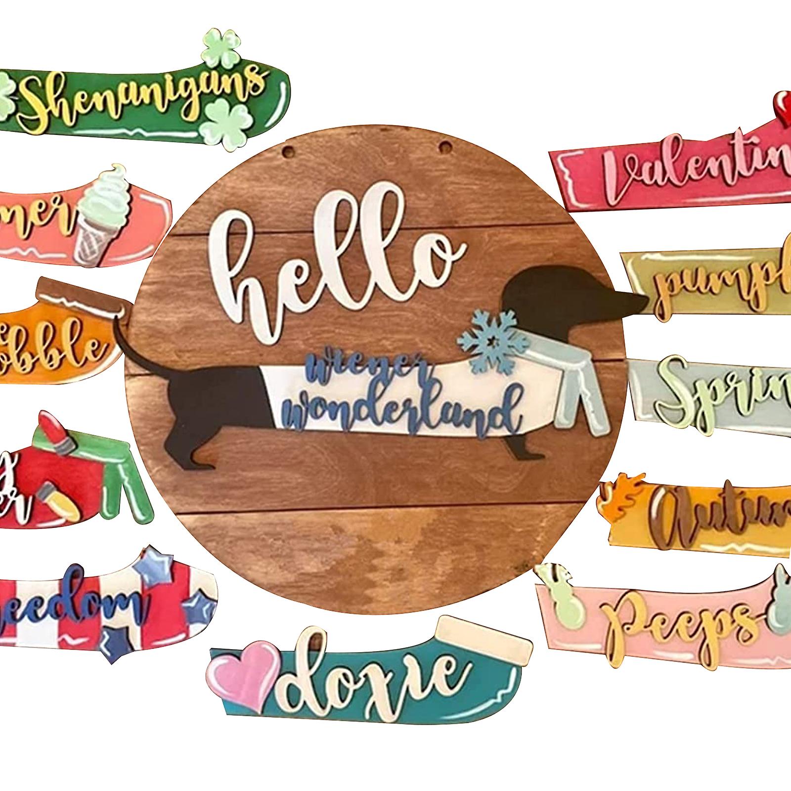 Interchangeable Welcome Sign For Front Door,dog Welcome Home Sign ...