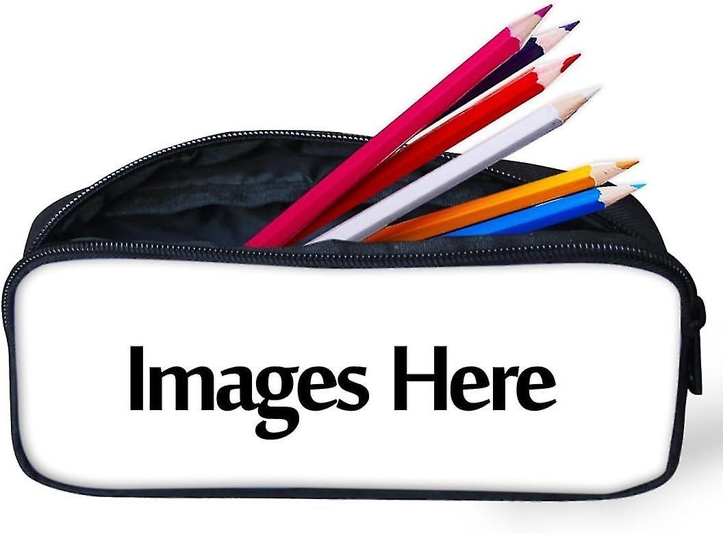 Wolf Print Pencil Case For School Kids Boys Purple Neon Wolf Pen Bag ...