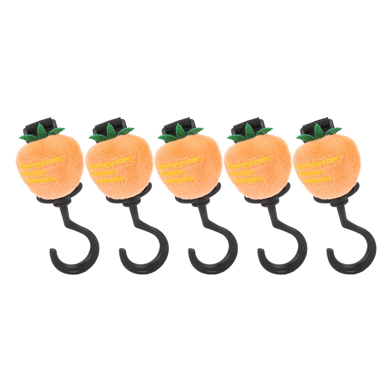 5 Pcs Cute Baby Stroller Hooks Multi Functional 360 Degree Rotating Cartoon Hooks with Hook and ...