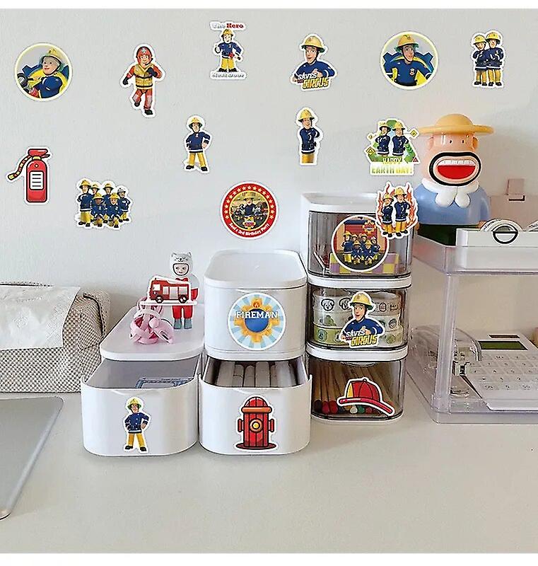 Cartoon Anime Fireman Sam Stickers Car Laptop Luggage Phone Stationery ...