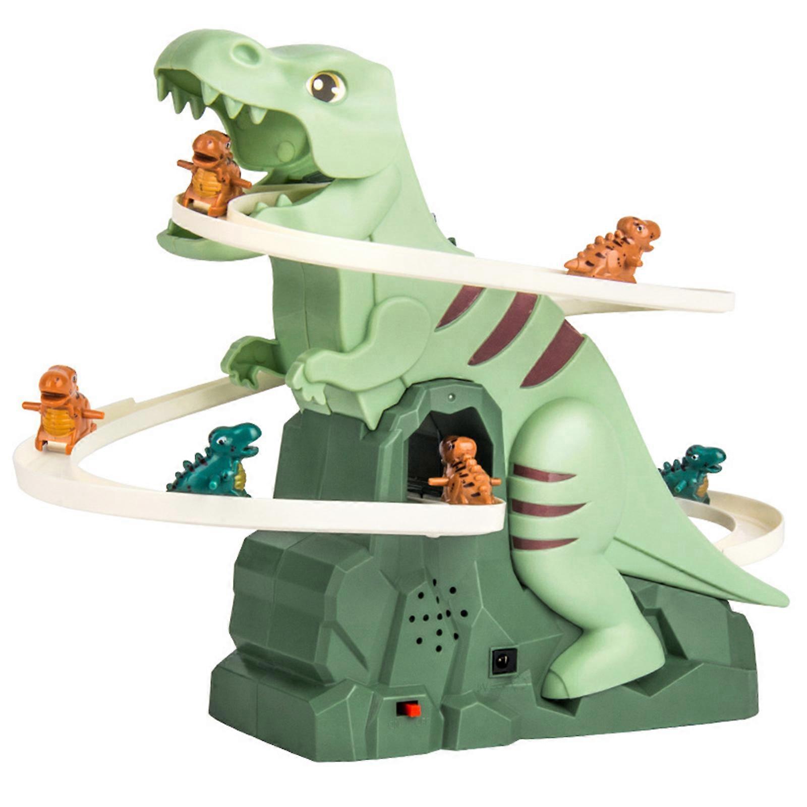 2024 New Dinosaur Slide Toy Set, Funny Dino Escalator Toy Automatic ...