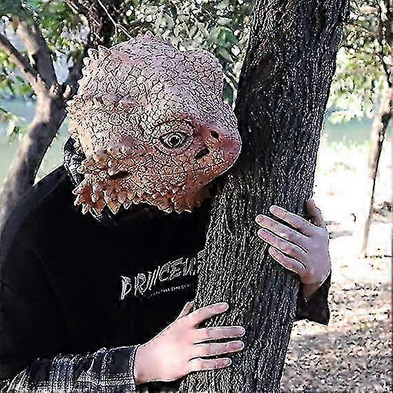 Halloween Desert Spiny Lizard Mask Animal Head Mask Halloween Costume ...
