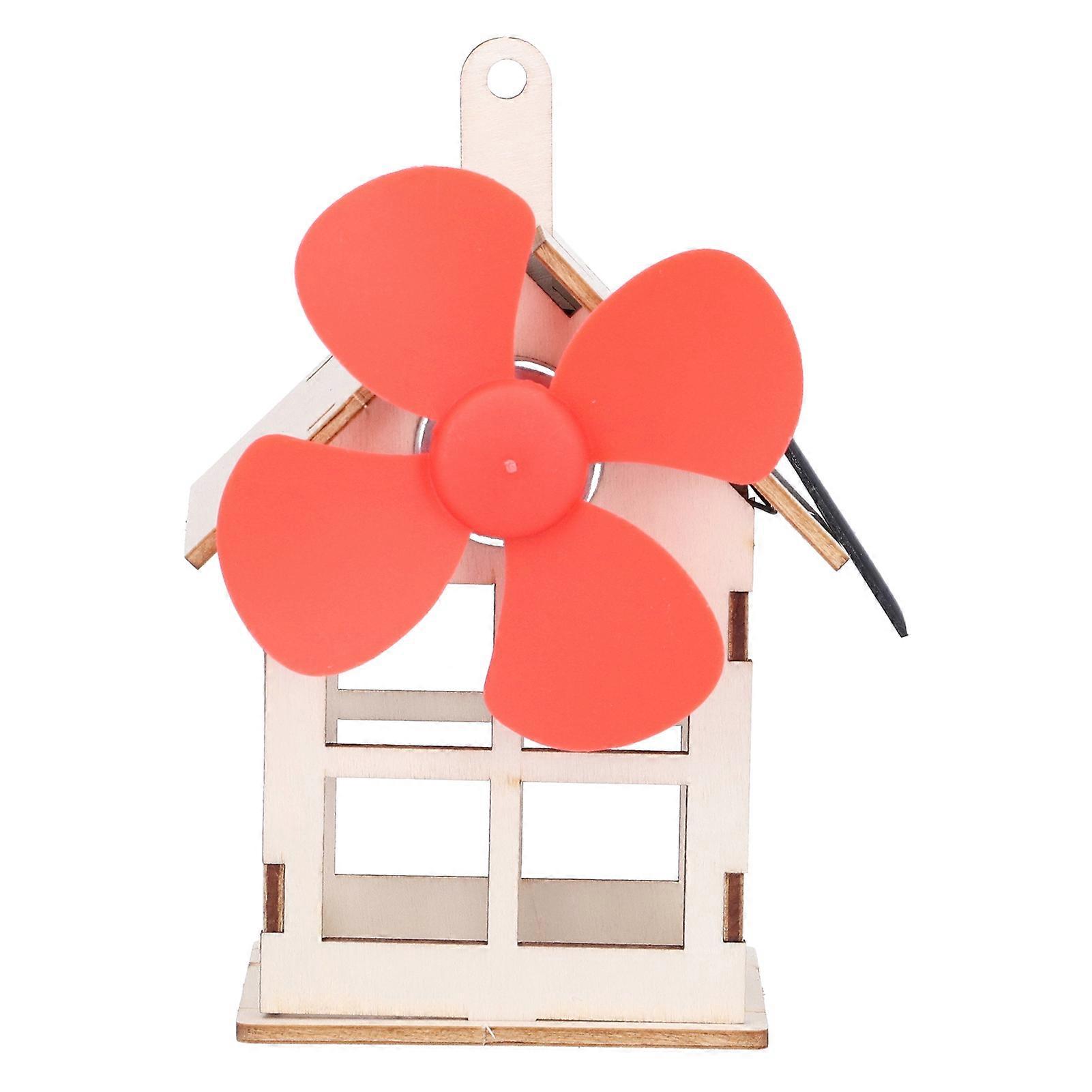 Solar Powered Windmill Wooden House DIY Kids Children Science ...