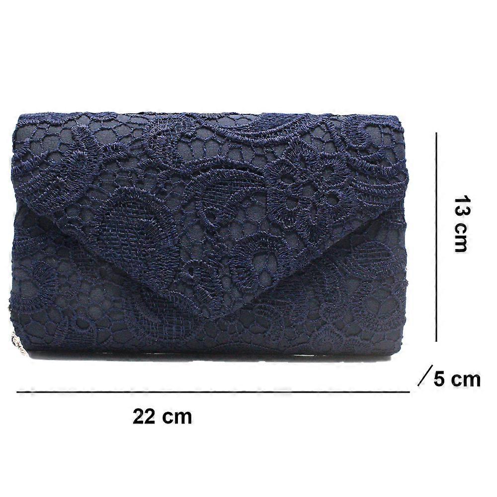 Make a Statement with Women's Elegant Floral Lace Evening Clutch ...