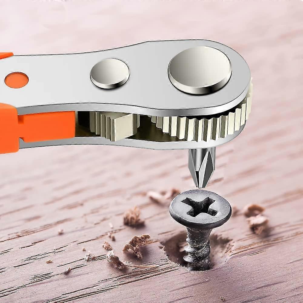 Ratchet Screwdriver, Magnetic Screwdriver, 1/4 Mini Ratchet, High ...