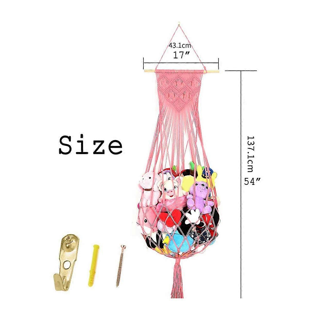 Stuffed Animal Storage Net or Toy Hammock Macrame Wall Hanging Net for ...