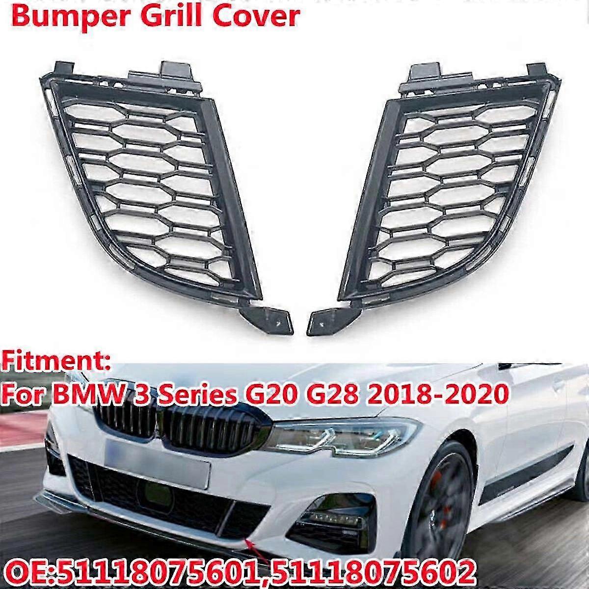 Pair Front Bumper Lower Grill Cover 51118075601 51118075602 For BMW 3 ...