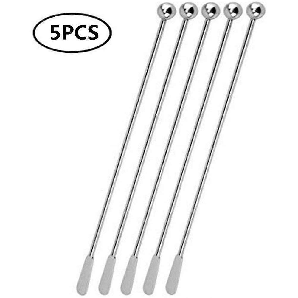 5 Pcs Reusable Swizzle Sticks Coffee Stirrers Beverage Stir Sticks ...