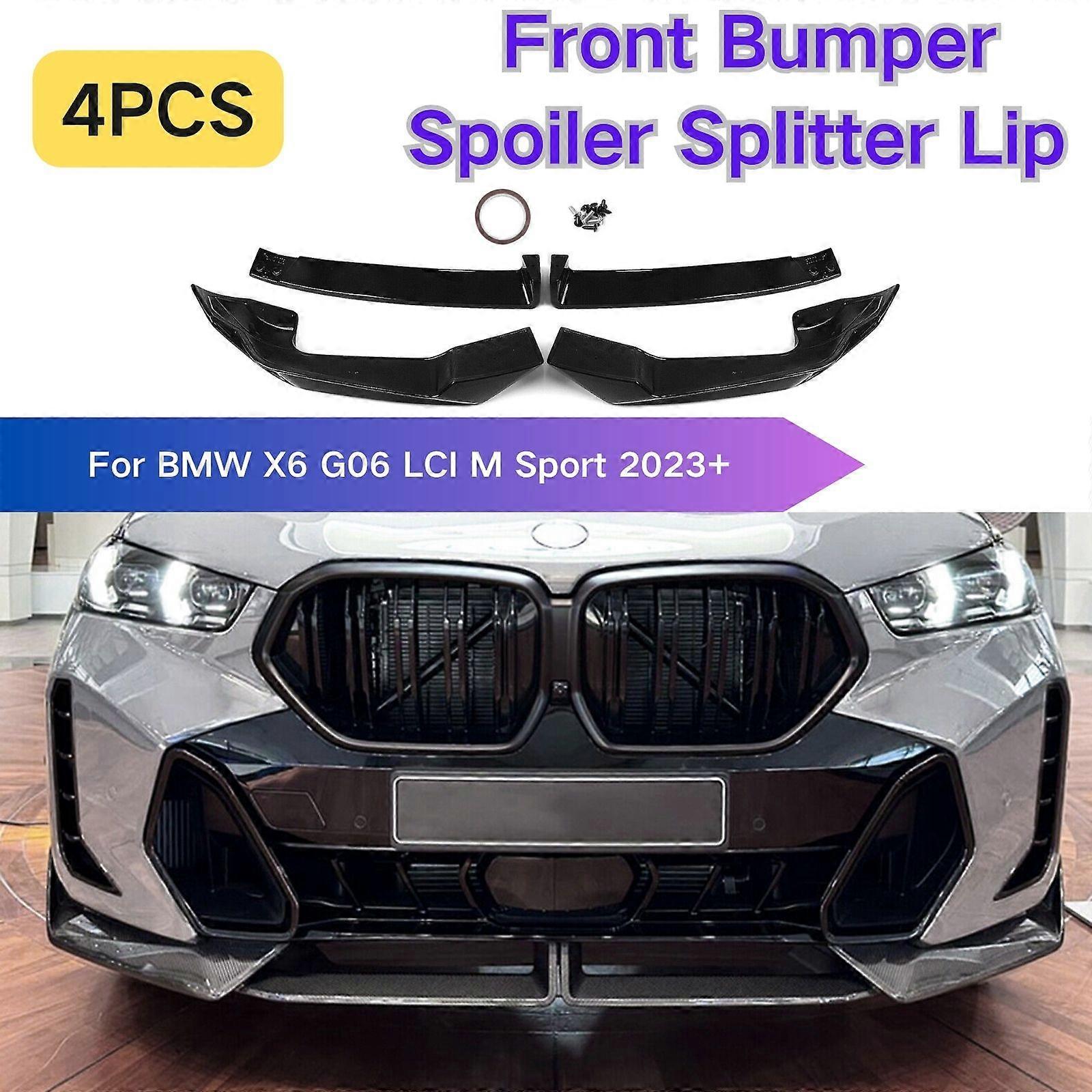 Front Bumper Spoiler Splitter Lip For BMW X6 G06 LCI M Sport 2023+ Kit ...