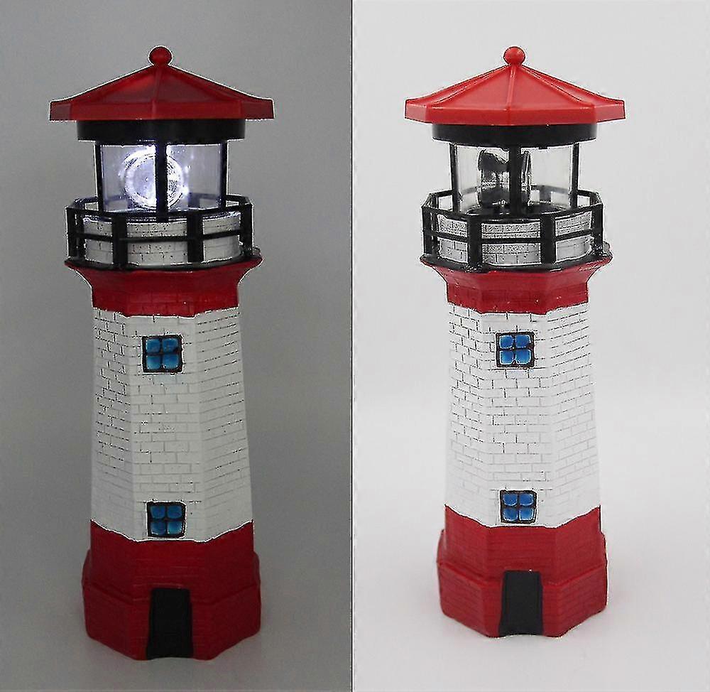 Lighthouse Solar Led Light Outdoor Yard Rotating Beam Sensor -beacon ...