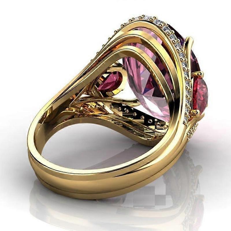 Fashion Elegant Luxury Women's Ring Rim Large Gold Color Ring Simple ...