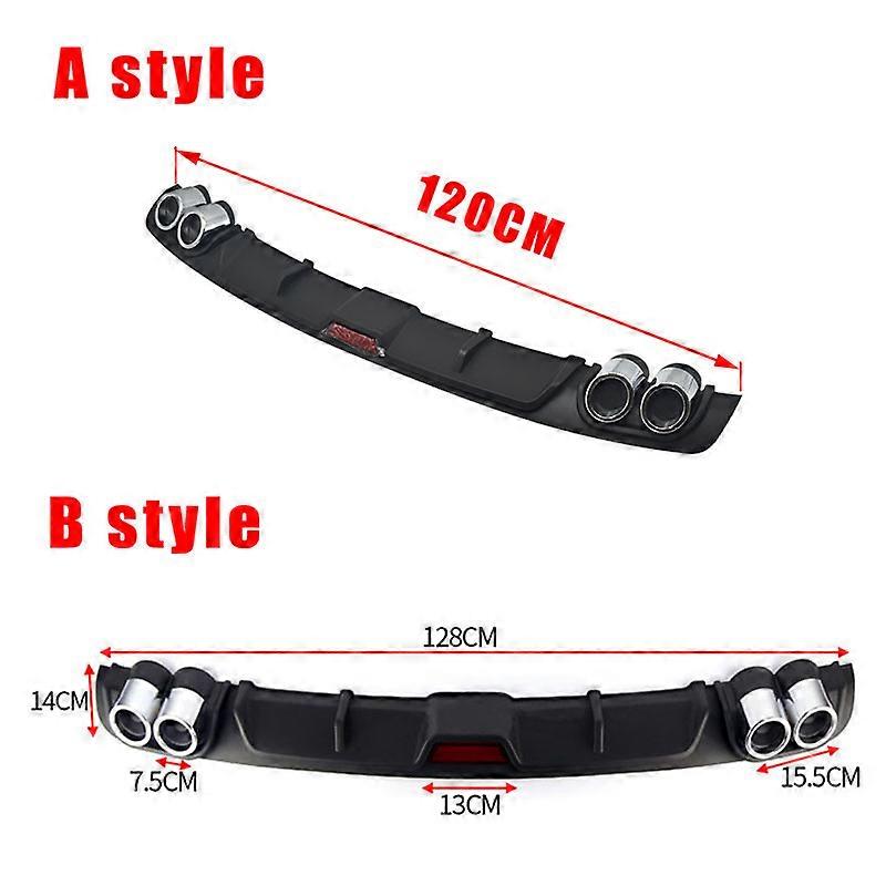 Universal rear bumper spoiler rear lip rear spoiler rear car ABS ...