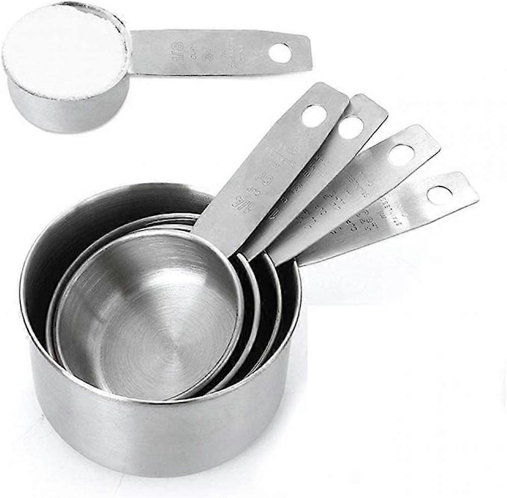 Set Of 5 Stainless Steel Measuring Cups, Reusable 304 Stainless Steel ...