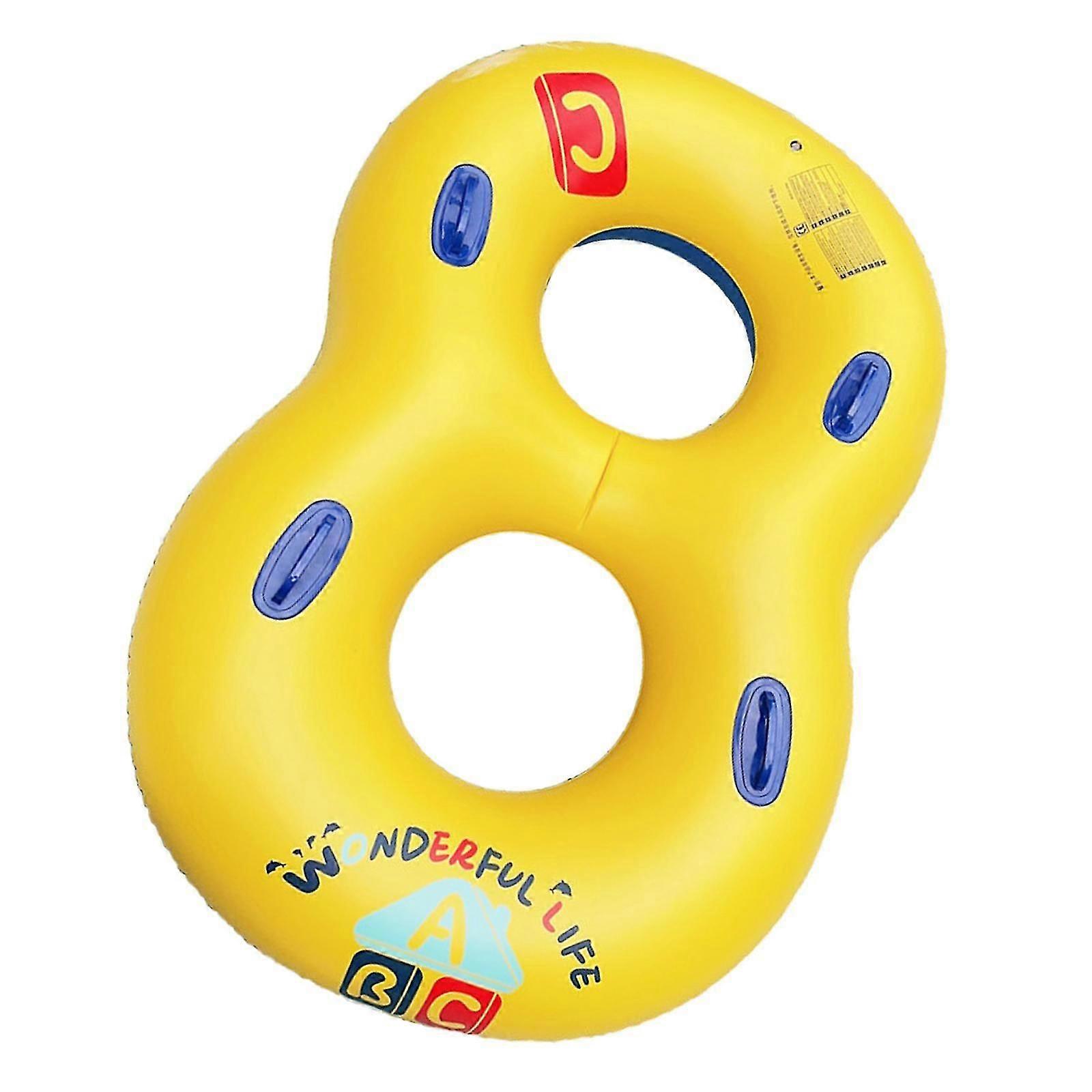 8 Word Double Ring Inflatable Pool Float with Handles Decoration ...