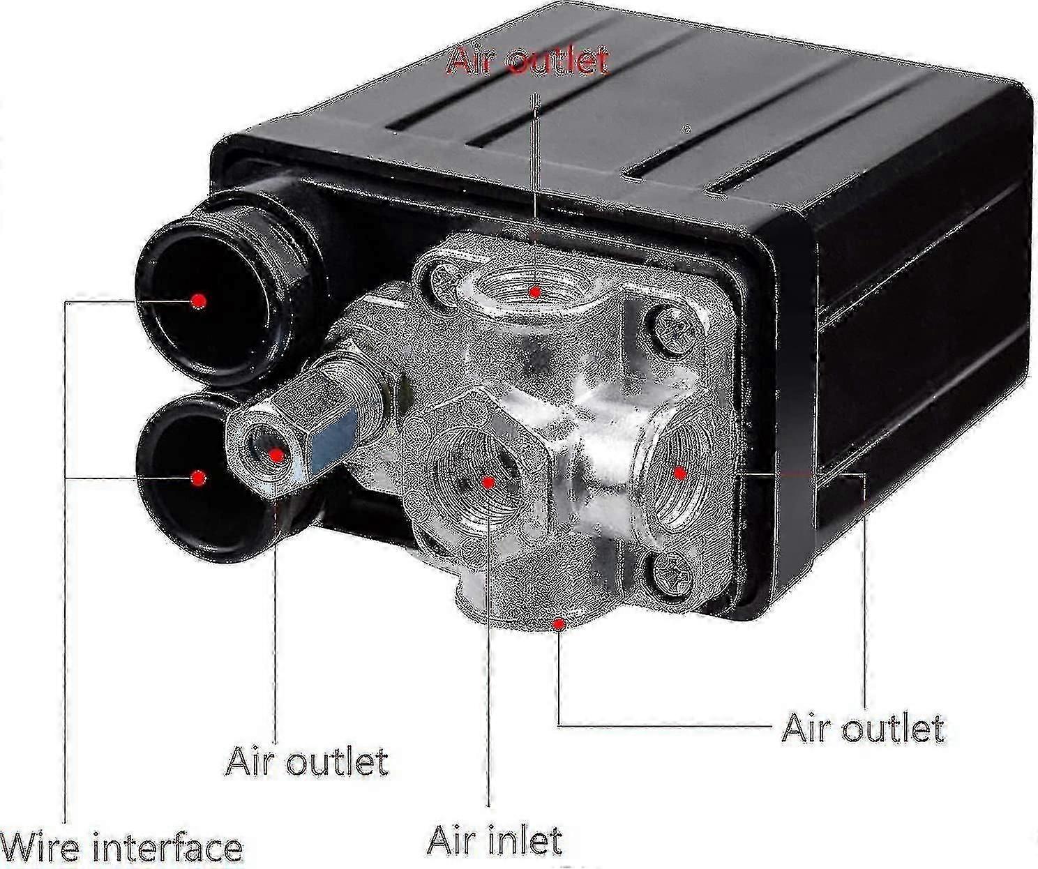 Pressure Switch, 380v Three Phase 4 Holes Vertical Pressure Switch ...