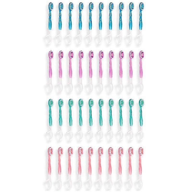 40 Pack Disposable Mini Travel Toothbrushes - 5 in 1 Function, Travel ...