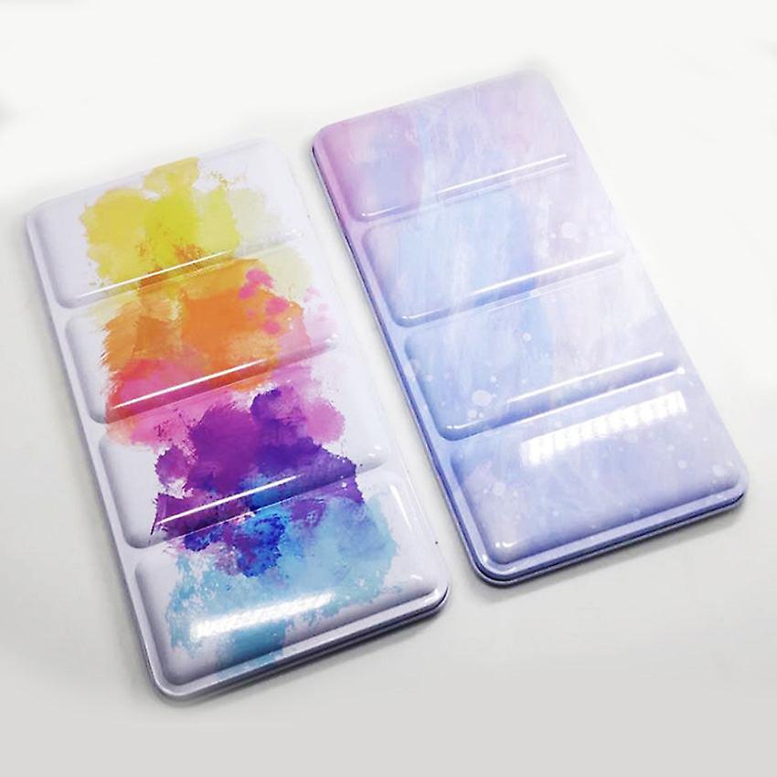 48 Grids color palette painting storage iron tins paint tray box with ...