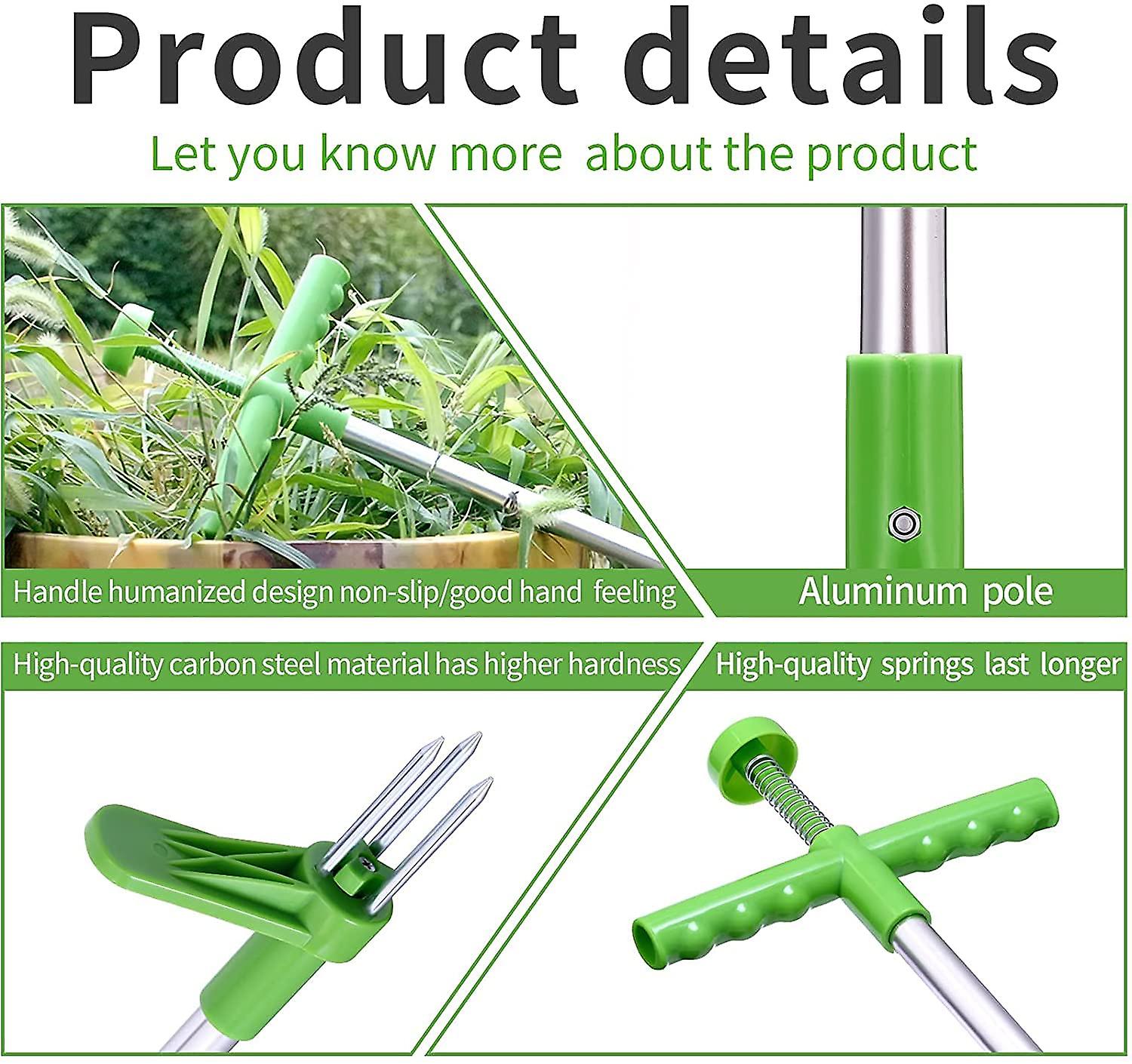 Manual Weed Tool Stainless Steel Weed Chisel With 3 Claws, Dandelion ...