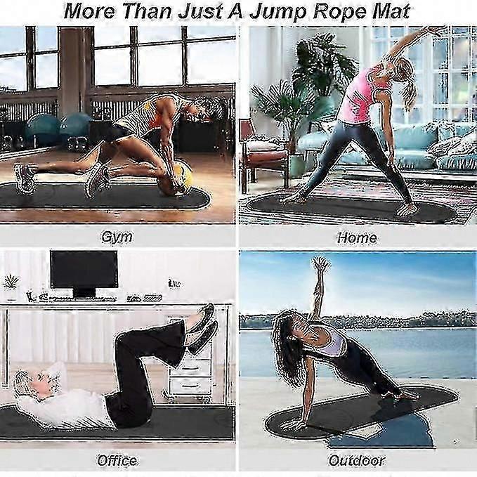 Jump Rope Mat Fitness Exercise Mat, Non-slip Workout Mats for Home Gym ...