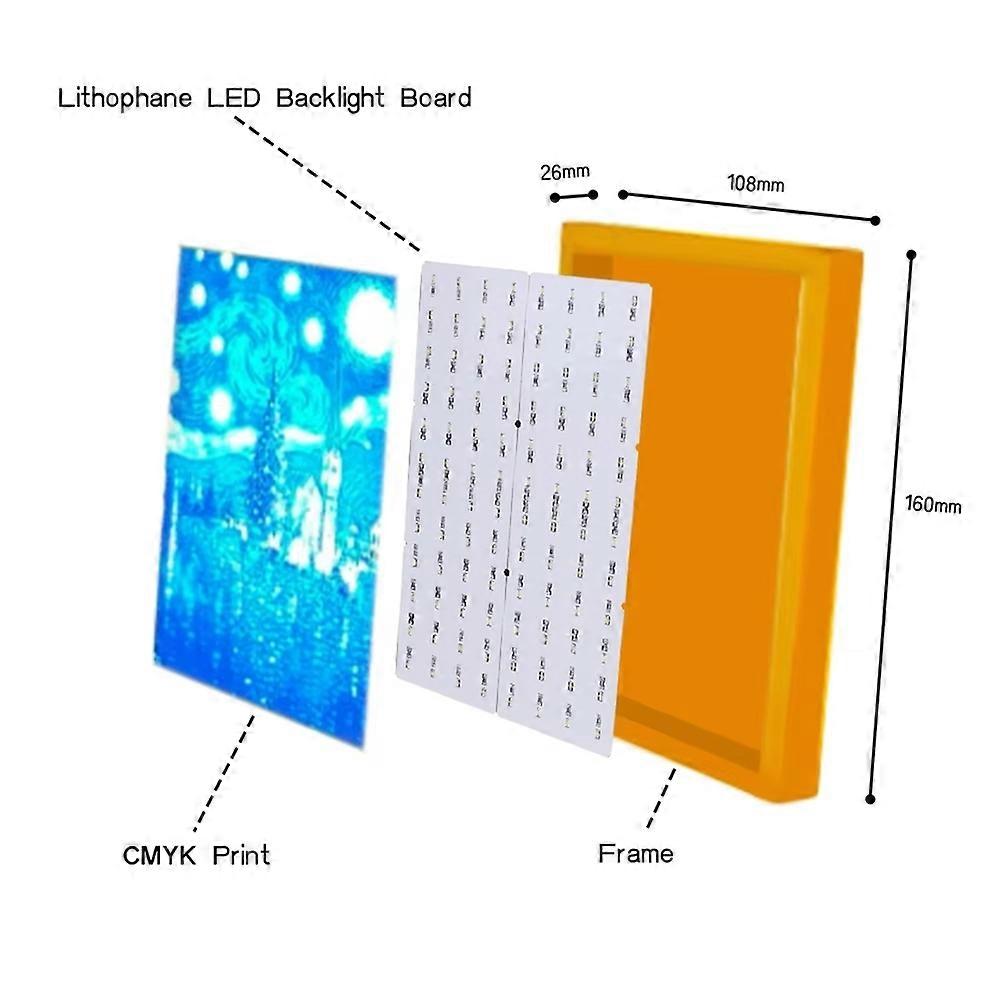 For Bambu Lab Lithophane Led Panel CMYK LED Backlight Board PLA Basic ...