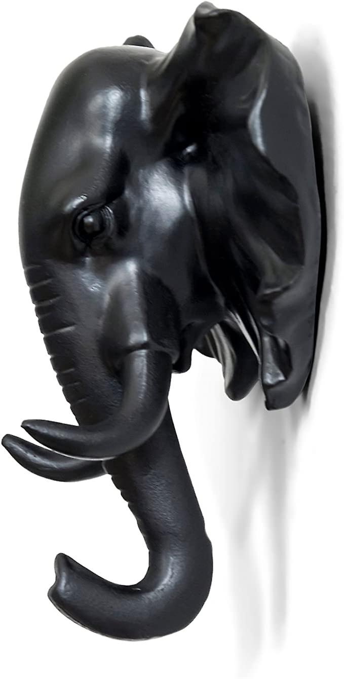 Elephant Head Single Wall Hook/Hanger Animal Shaped Coat Hat Hook Heavy ...