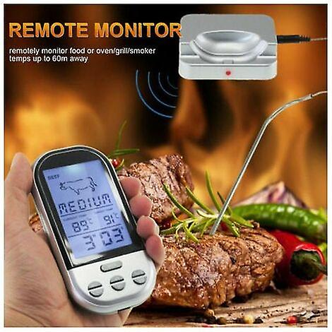 Digital Meat Thermometer Wireless Remote Food Thermometer for Fish Meat ...