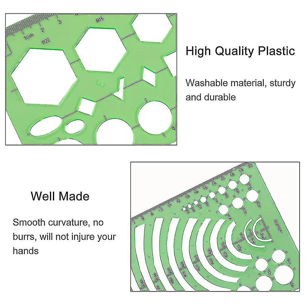 Geometric Drawings Templates, Drafting Stencils Measuring Tools ...