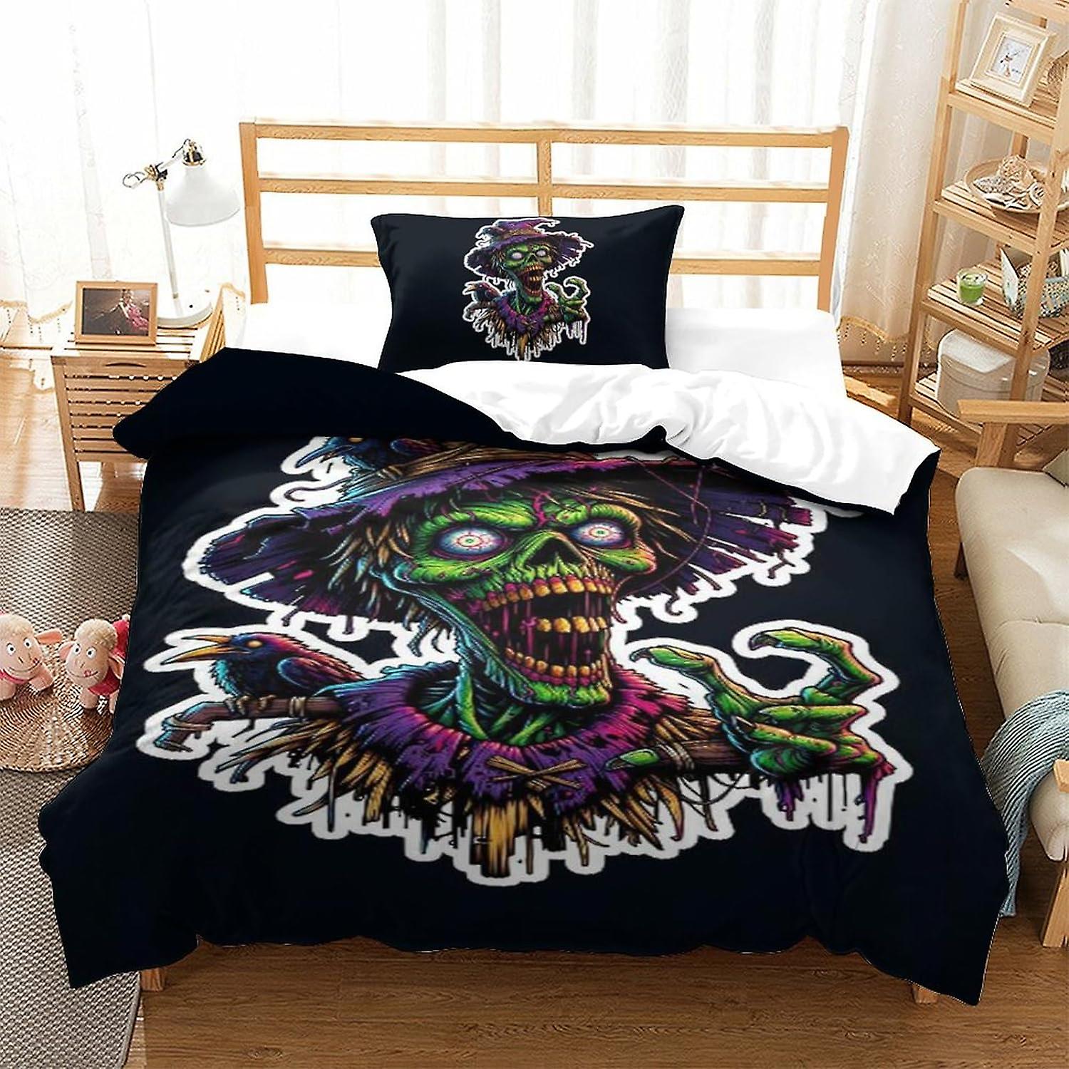 ARIJORJA skeleton Bedding Set,3D Cartoon Quilt Duvet Cover Sets,Cartoon ...