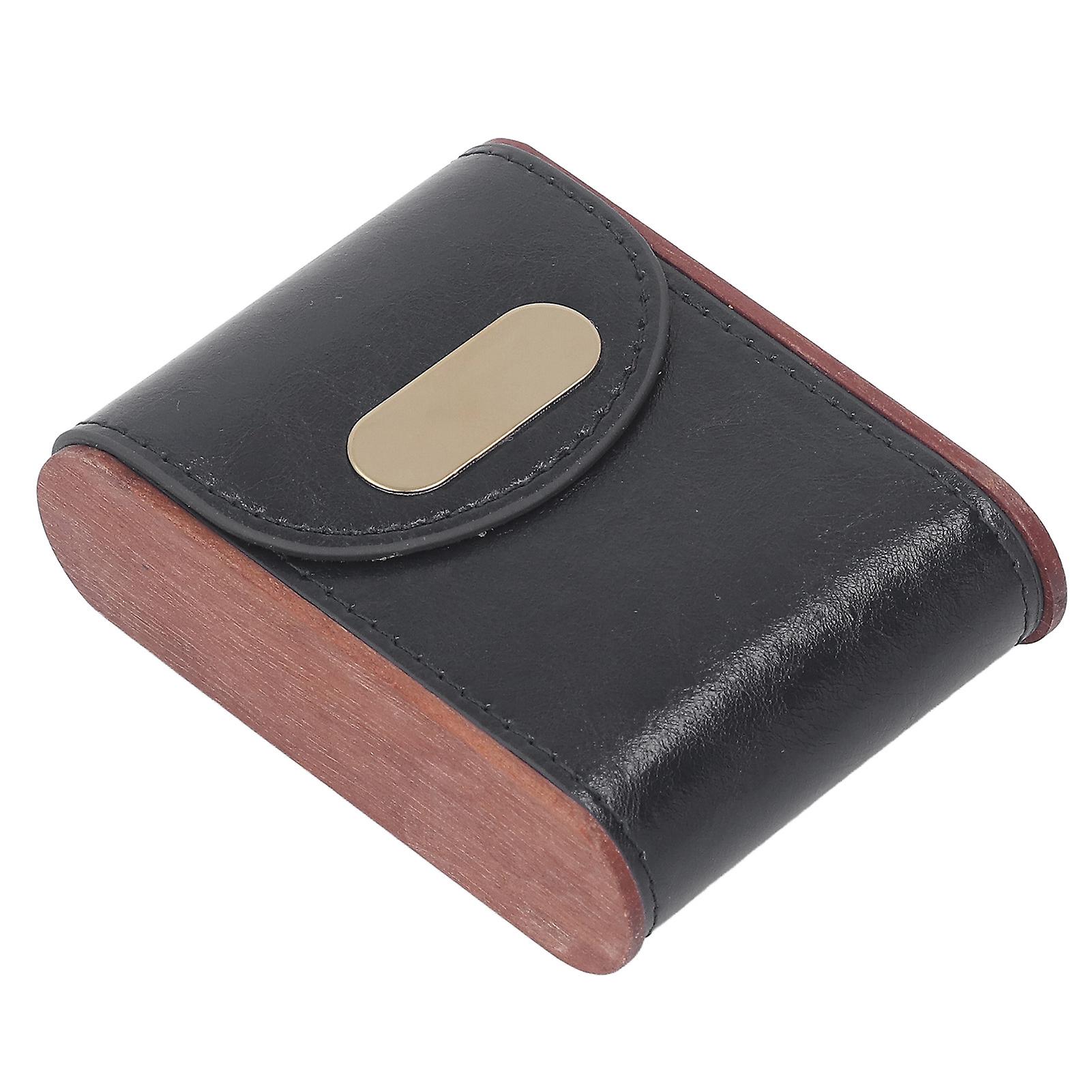 Wooden Cigar Case Box with PU Cover for 20 Cigarettes Smoking ...