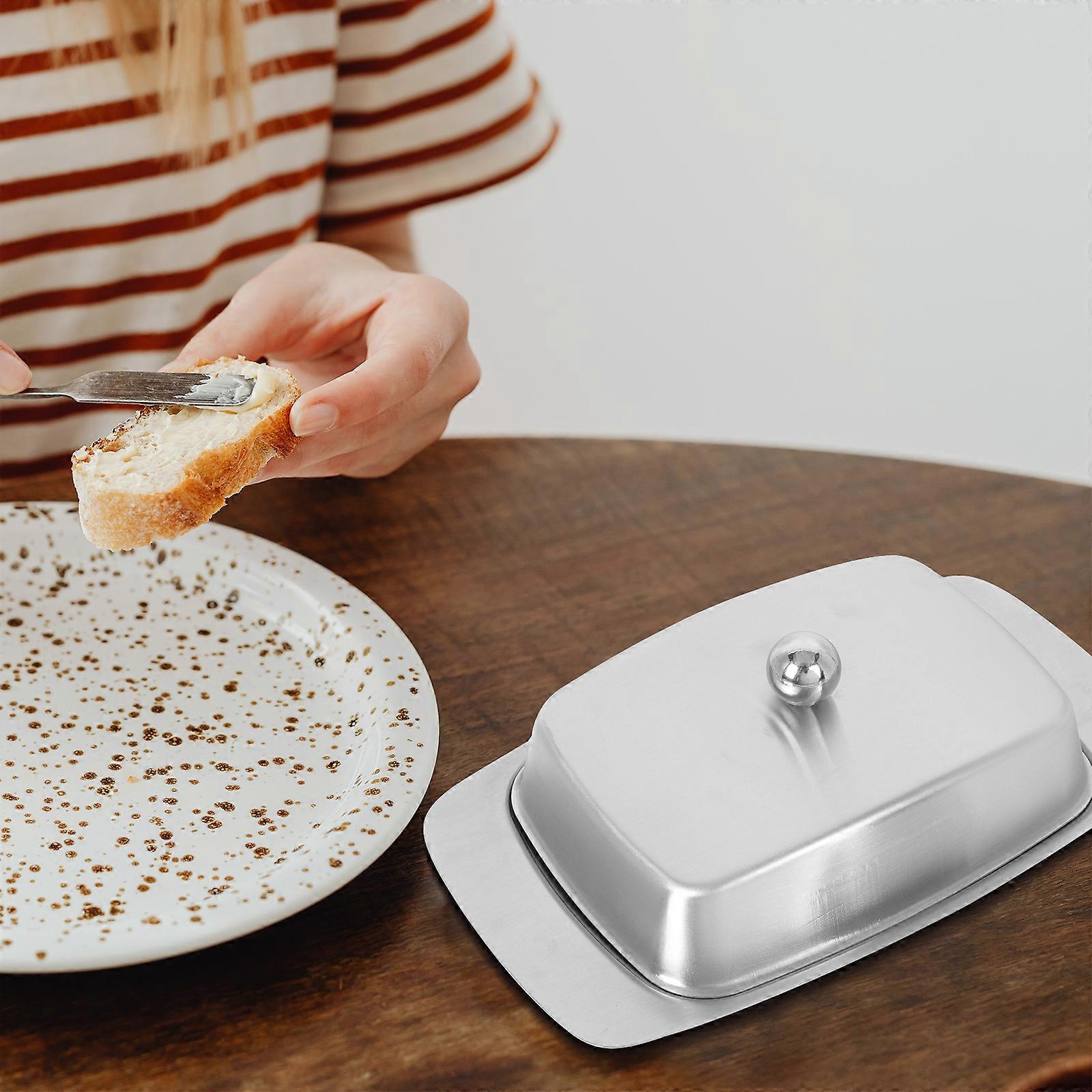 Cake Containers Lids Covered Butter Bowl Metal Cheese Butter Plate ...