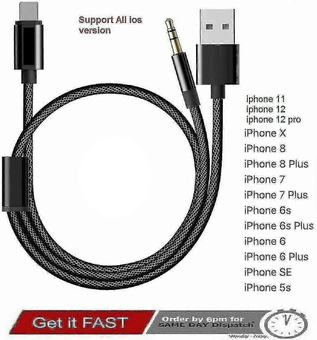 Bmw Mini Ipod Iphone 6 7 8 X Xs Xr Interface Audio Usb Cable Lead Aux ...