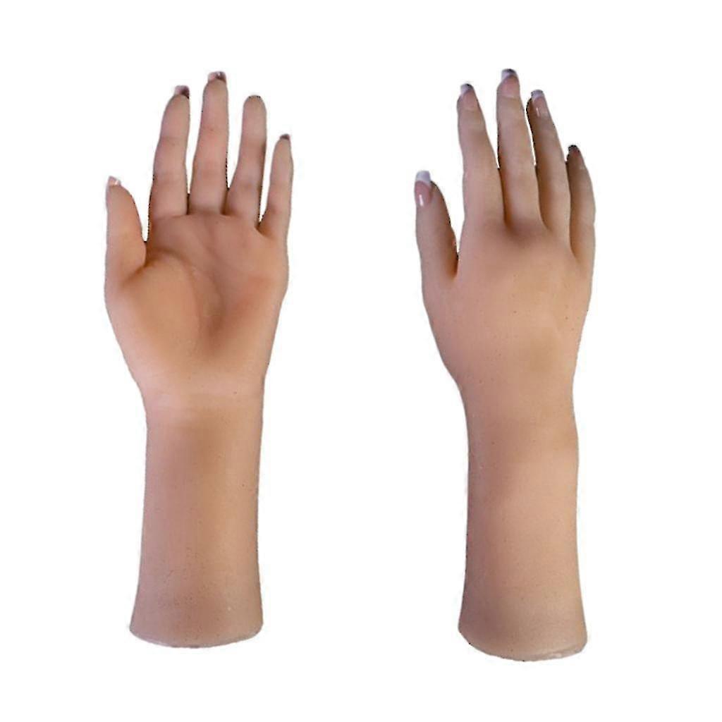 Silicone Womens Mannequin Fake Hands Jewelry Bangles Ring Display Hand ...