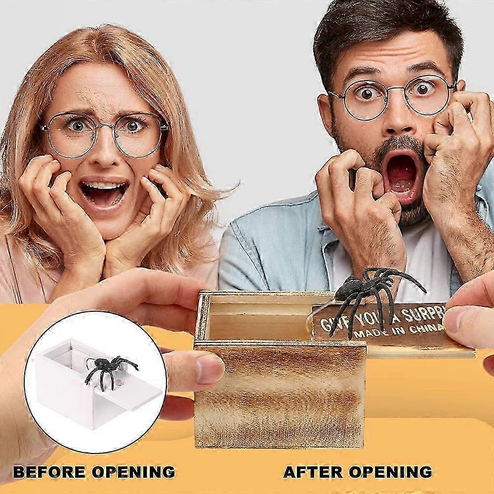 Spider Box Prank Practical Handcrafted Surprise Joke Boxes Funny Wooden ...