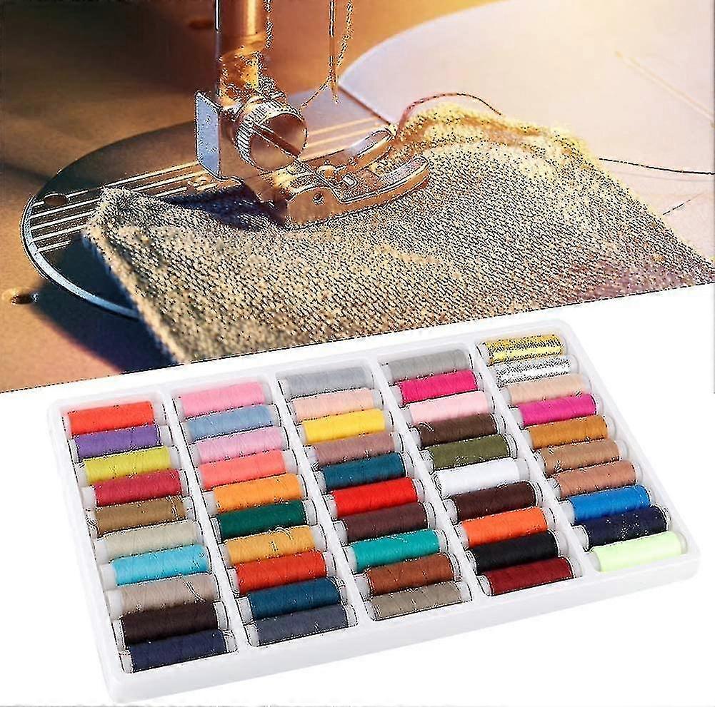 Sewing Thread,50pcs Different Color Sewing Thread Set Polyester Thread ...