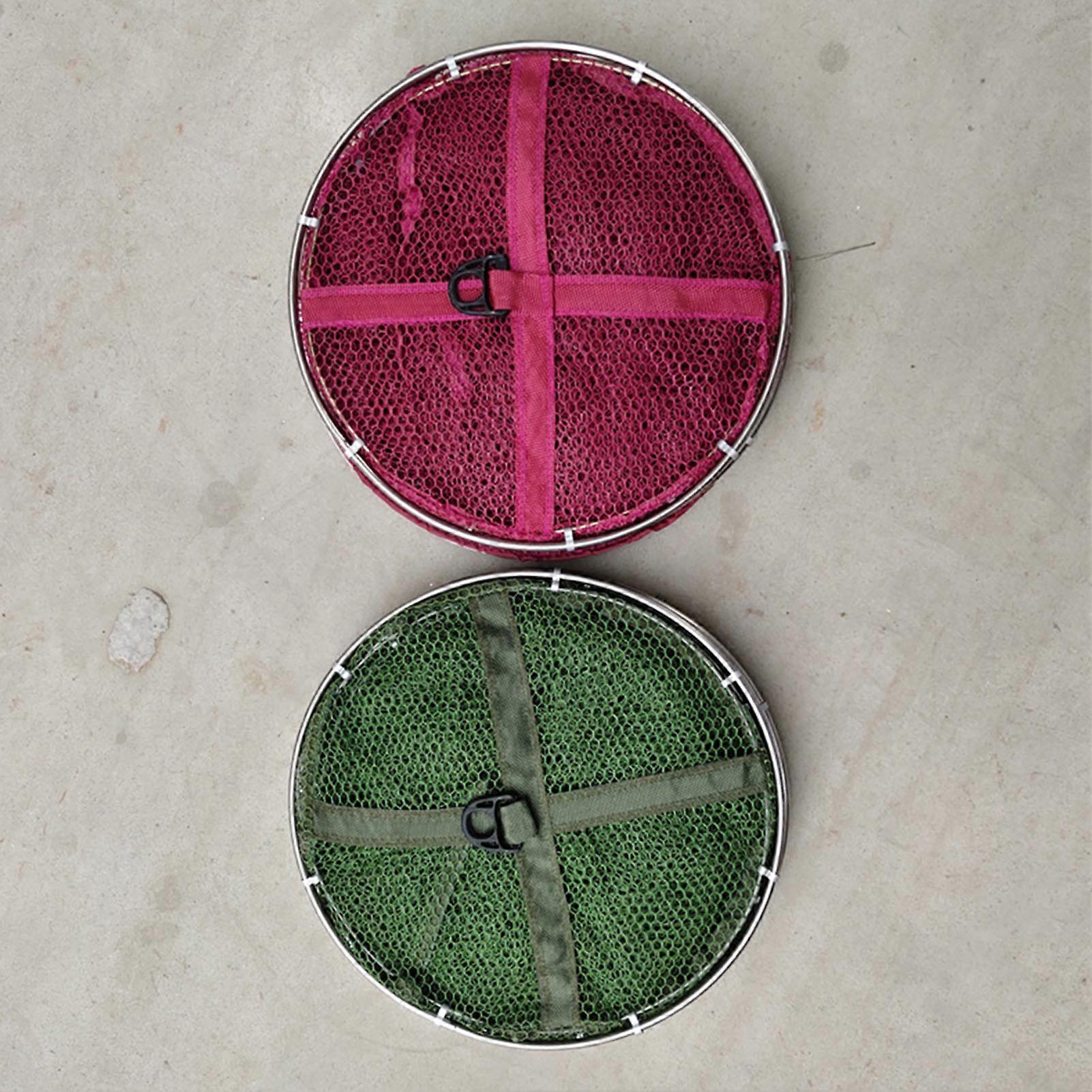 Collapsible Fishing Traps Nets Stainless Steel Ring Folding Fish Cage ...