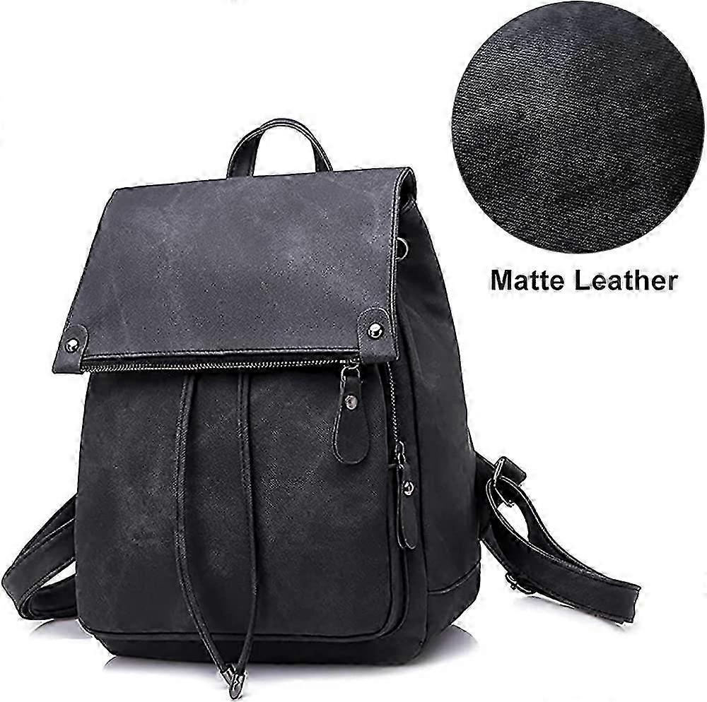 Women Backpack Waterproof Anti-theft Lightweight PU Leather Nylon ...