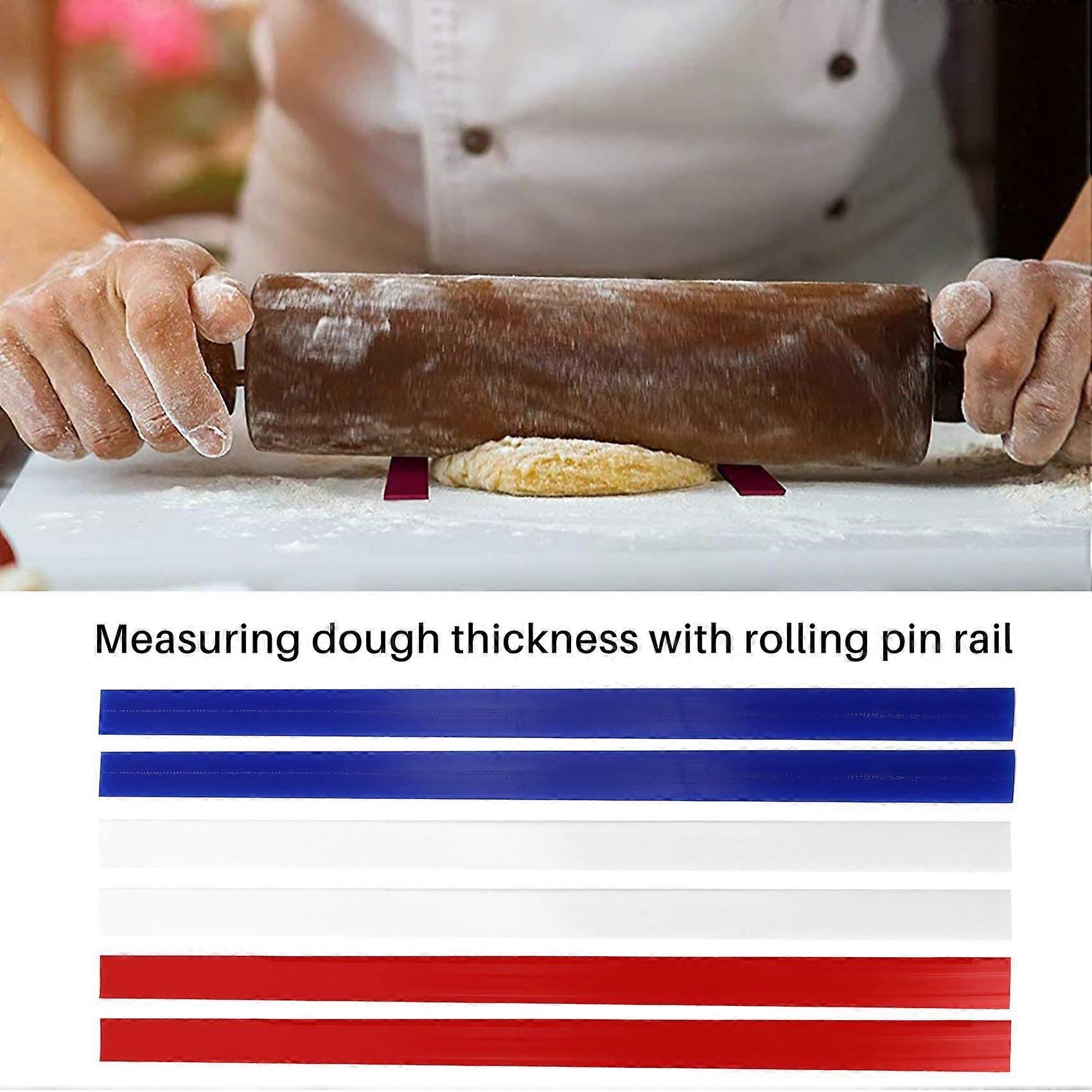 Silicone Measuring Dough Thickness Strips 18Inch,Rolling Pin Guides Set ...