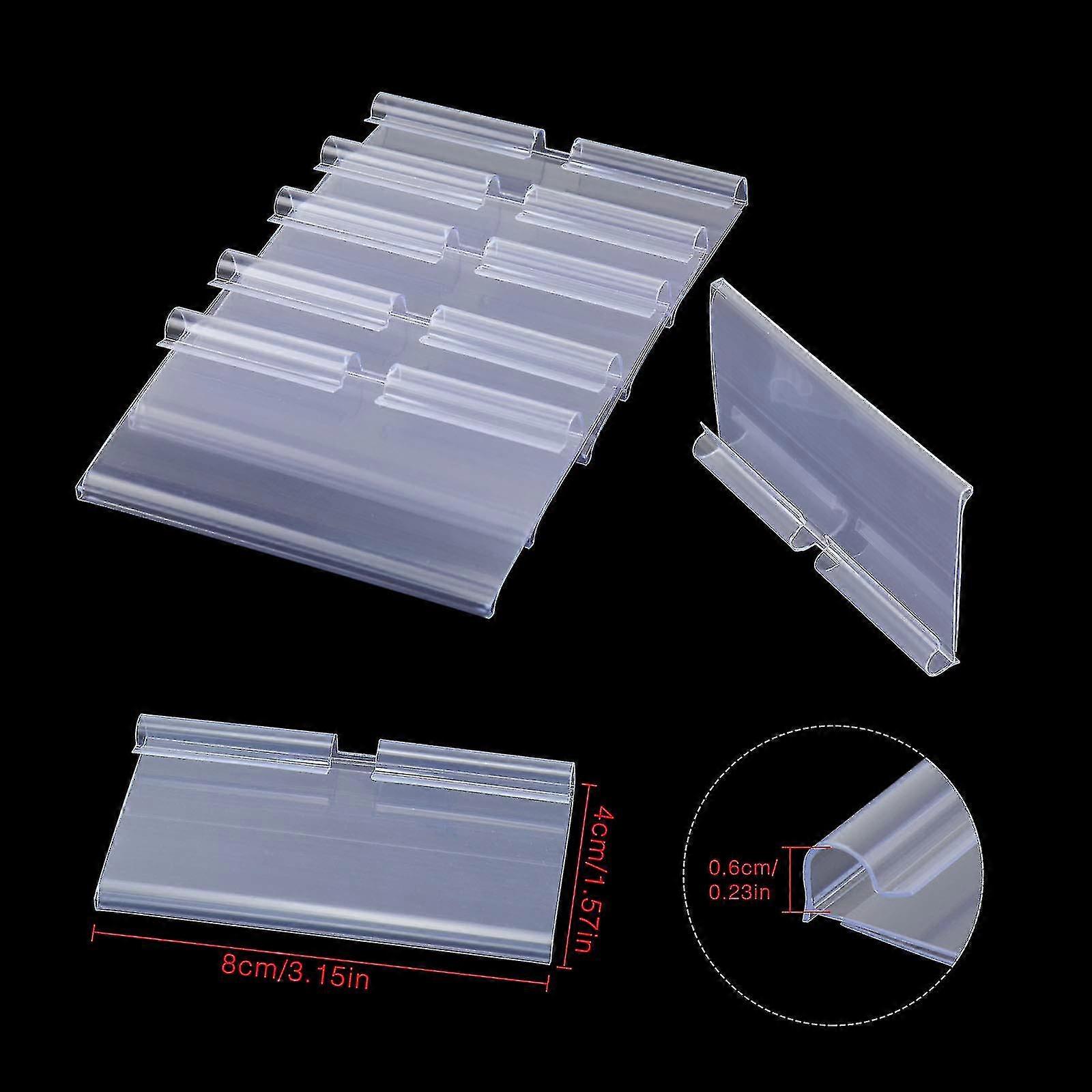 50 PCS Clear Plastic Label Holders for Wire Shelf Retail Price Label ...