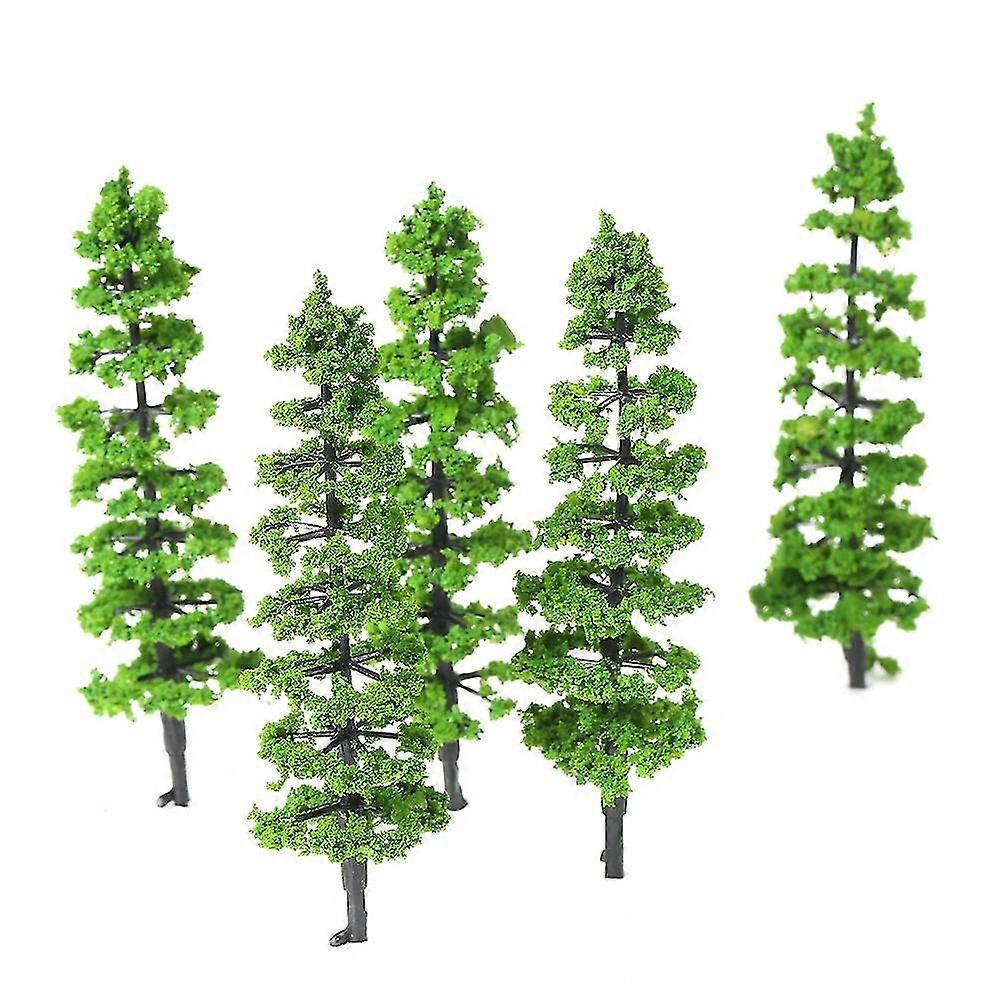 10 Pcs Model Fir Tree Plastic Miniature Landscape Scenery Train ...