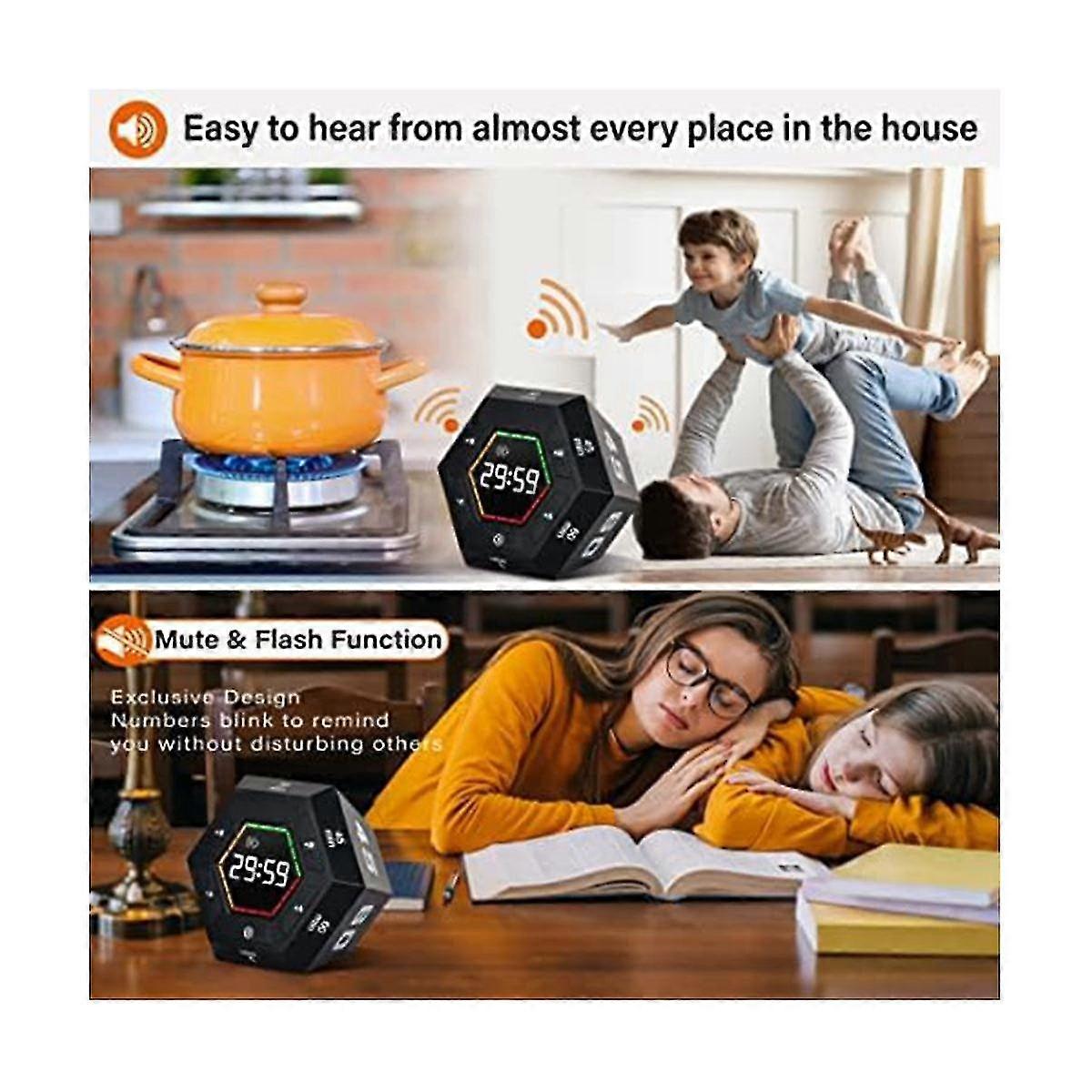 Pomodoro Timer, Productivity Timer,3, 5, 15, 30, 45, 60 Minute Preset Smart Countdown Timer ...