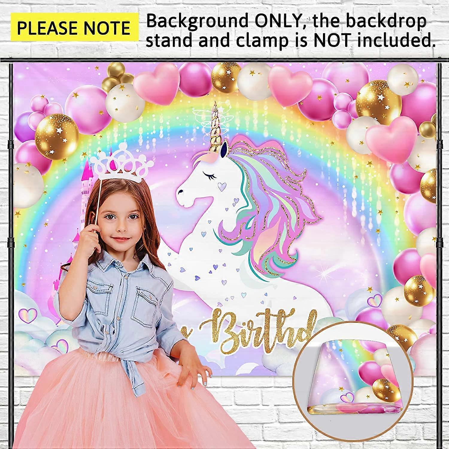 Unicorn Backdrop, Unicorn Photo Backdrops for Girls Birthday ...