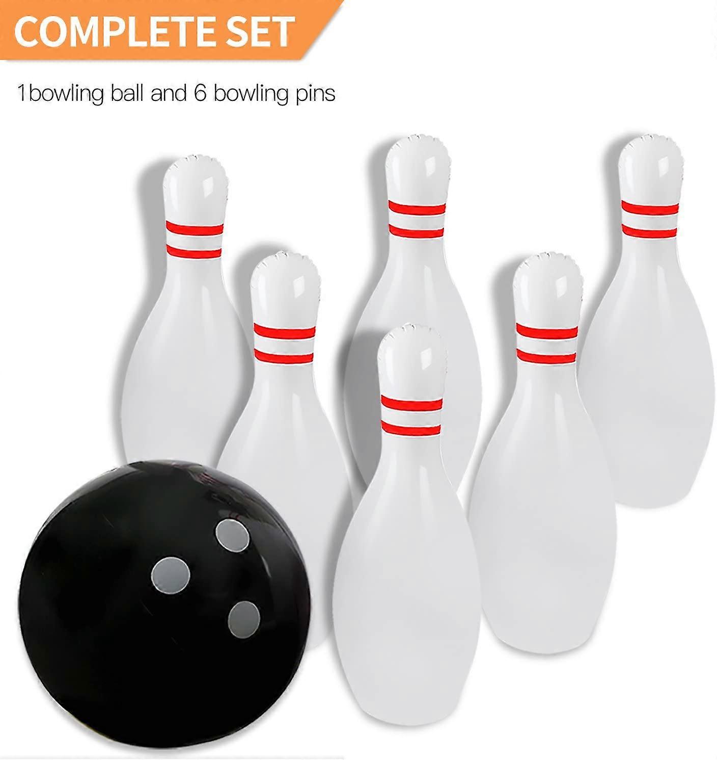 Giant Inflatable Bowling Set for Kids & Adults, One 14 Inches Ball with ...