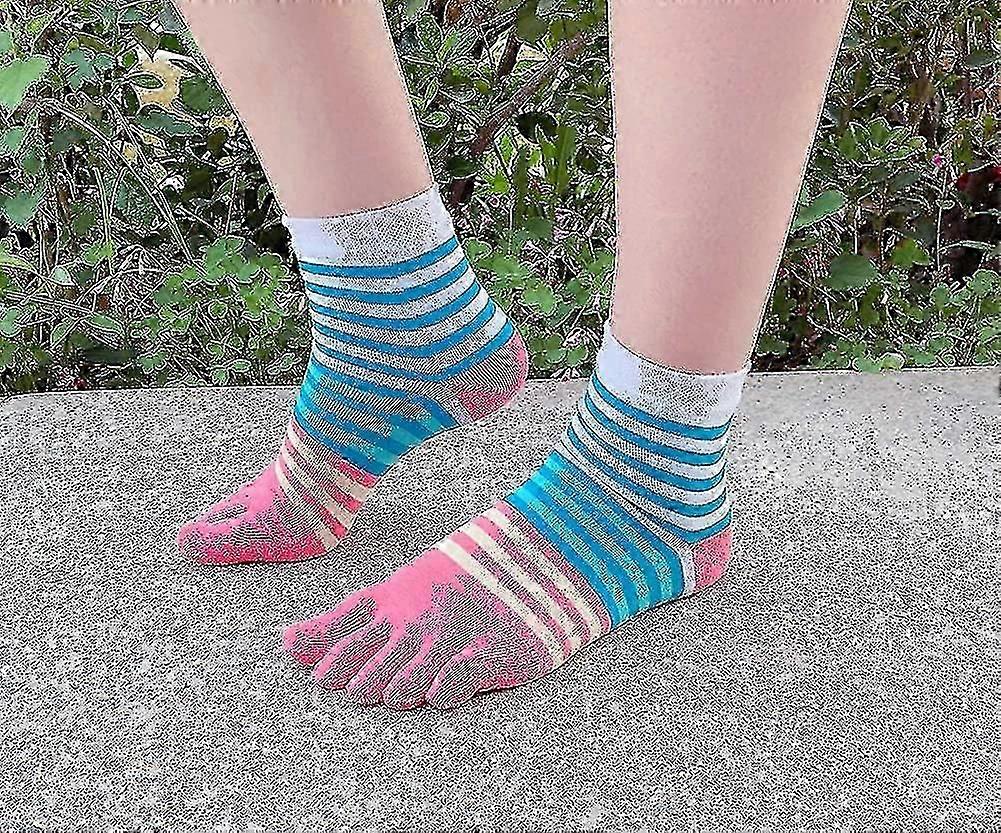 Women Toe Socks 5 Finger Cotton Wicking Athletic 6 Pack | Fruugo UK