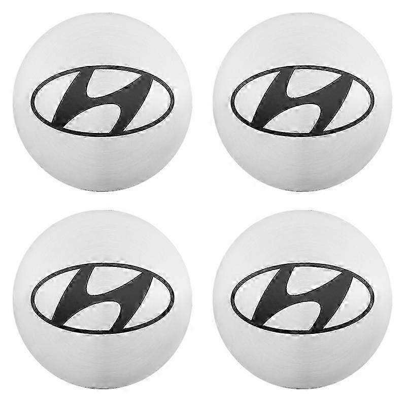 4pcs Car Wheel Center Hubcaps Emblem Stickers For Hyundai I10 I20 I30 ...