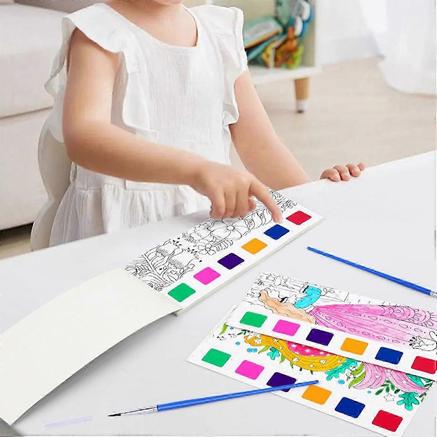 Watercolour Paint Pad 7.48x3.94in Minis Paint Pad with 1 Paintbrush ...