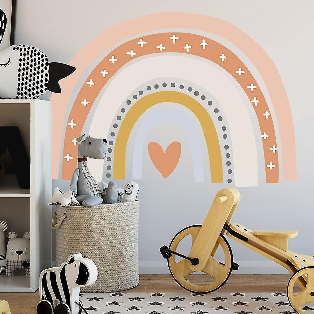 Rainbow Wall Decals Large, Boho Rainbow Wall Decor For Girls Kids ...