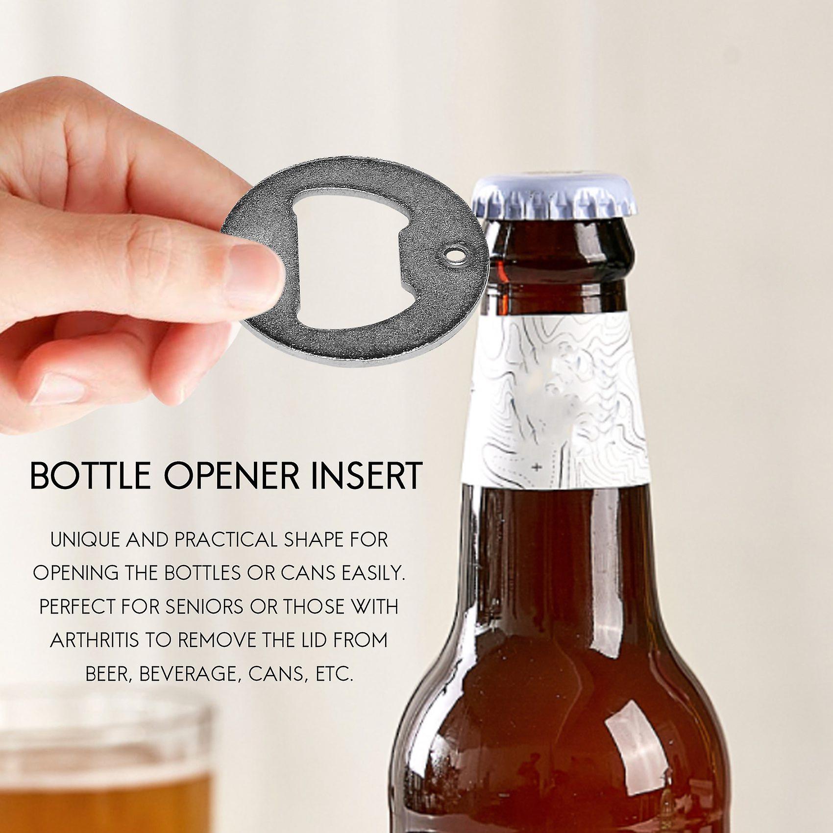 50 Set Bottle Opener Insert,Stainless Steel Round DIY Bottle Opener ...
