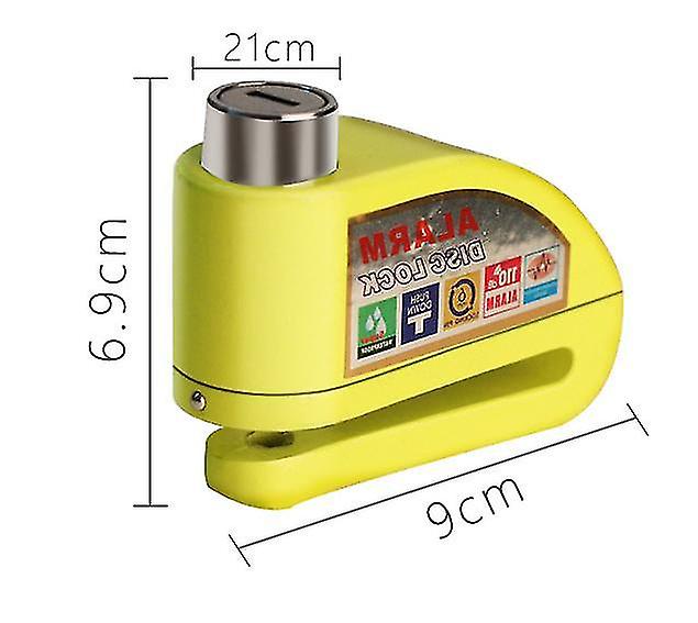 Alarm Disc Lock Motorcycle Lock, 110db Disc Brake Lock With Alert Cable ...