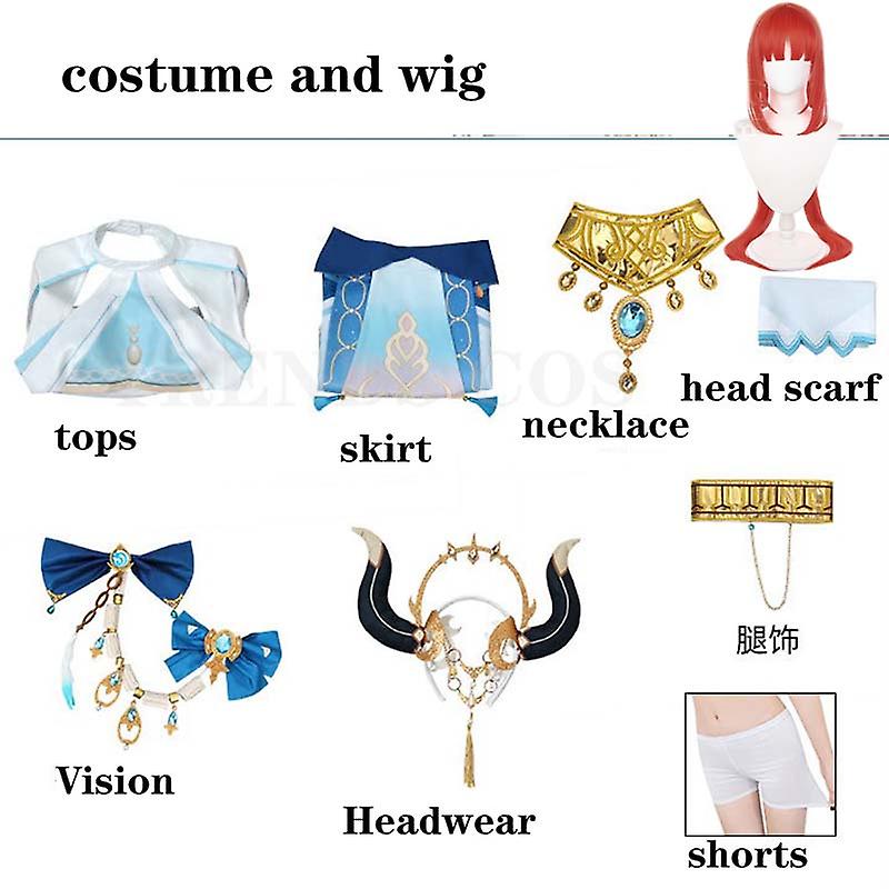 Genshin Impact Nilou Sumeru Hydro Costume Cosplay Féminin Full Set ...
